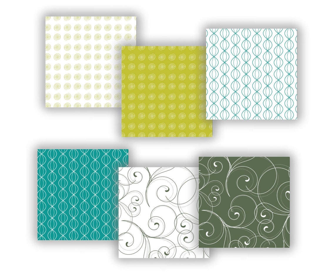 Digital Papers | Swirl Patterns | A4 Size | Instant Download | JPG ...