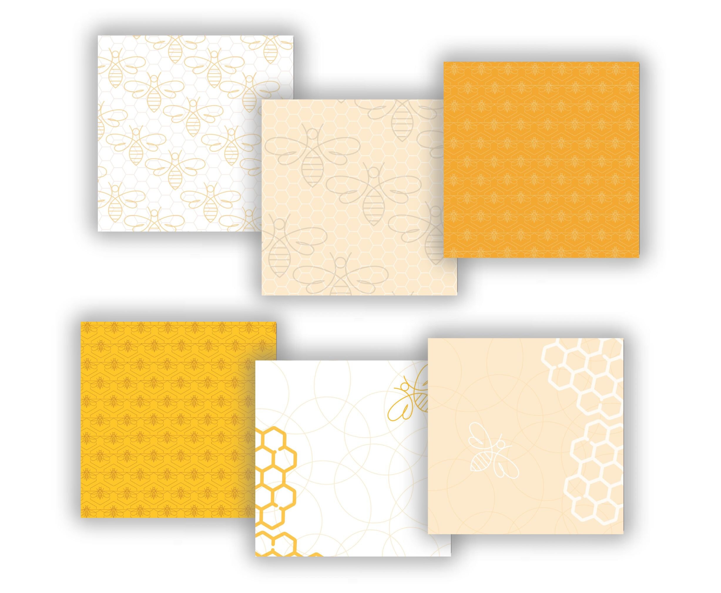 Digital Papers | Sweet Bees | A4 Size | Instant Download | 12 JPG Files ...