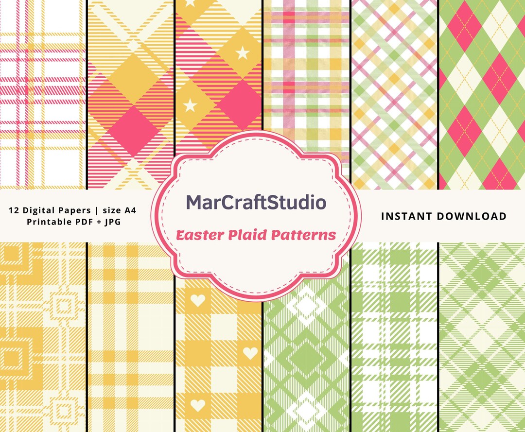 Digital Papers | Easter Patterns | A4 Size | Instant Download | JPG ...