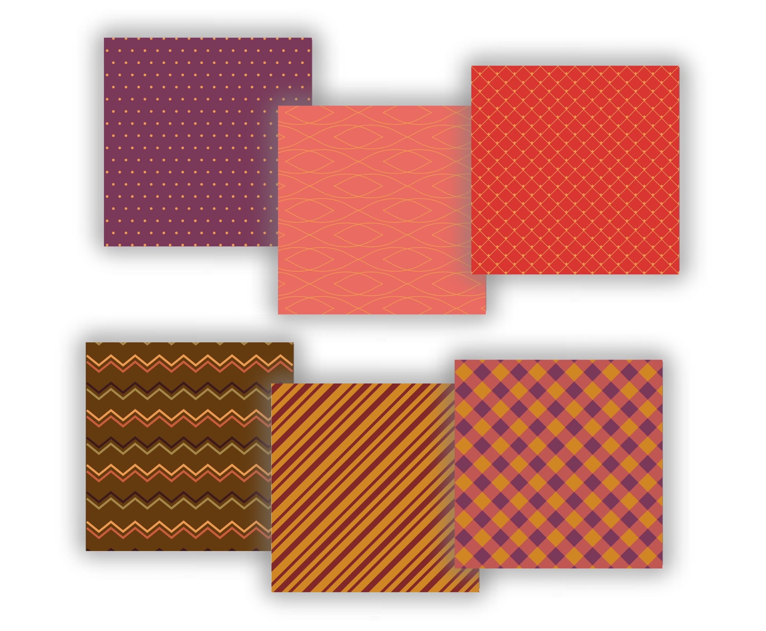 Digital Papers Fall Leaves A4 Size Instant Download 12 JPG Files 12 ...