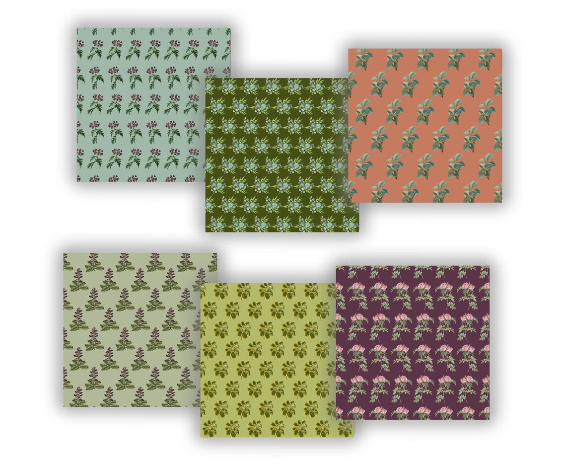 Digital Papers | Green Garden | A4 Size | Instant Download | JPG Files ...