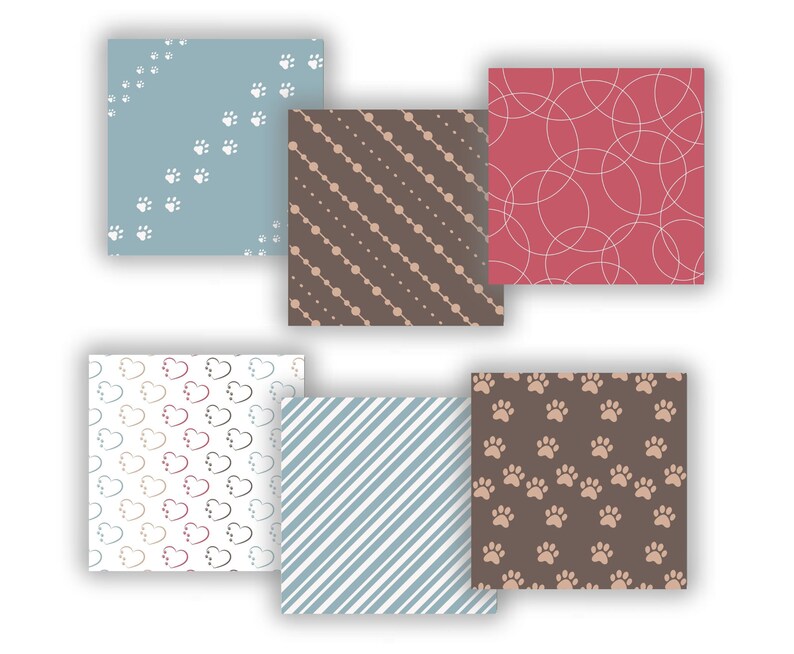 Digital Papers | Happy Dog | A4 Size | Instant Download | 12 JPG Files ...