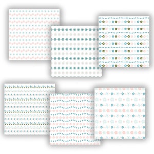 Digital Papers Pastel Borders A4 Size Instant Download JPG Files ...