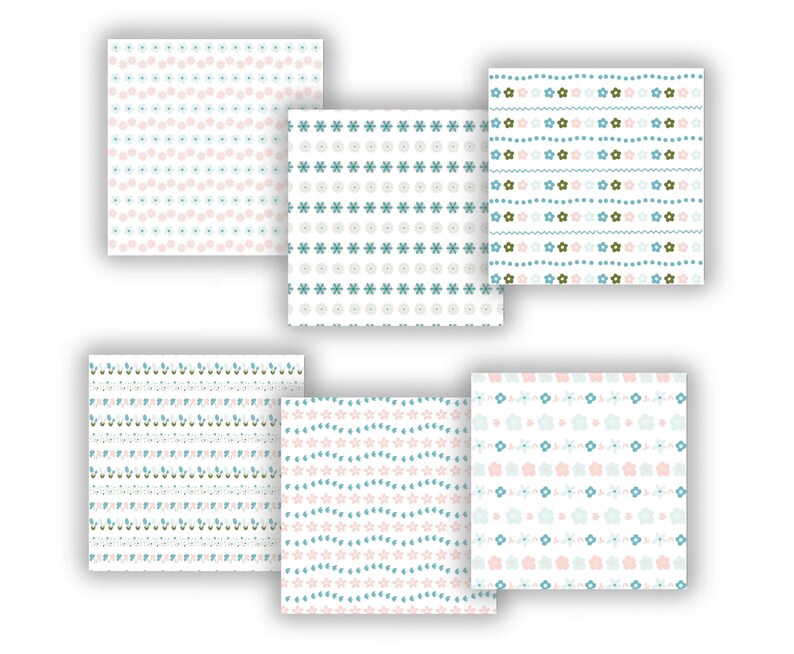 Digital Papers Pastel Borders A4 Size Instant Download JPG Files ...