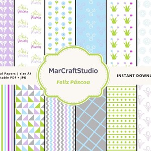 Digital Paper Happy Easter A4 Size Instant Download JPG Files Printable ...
