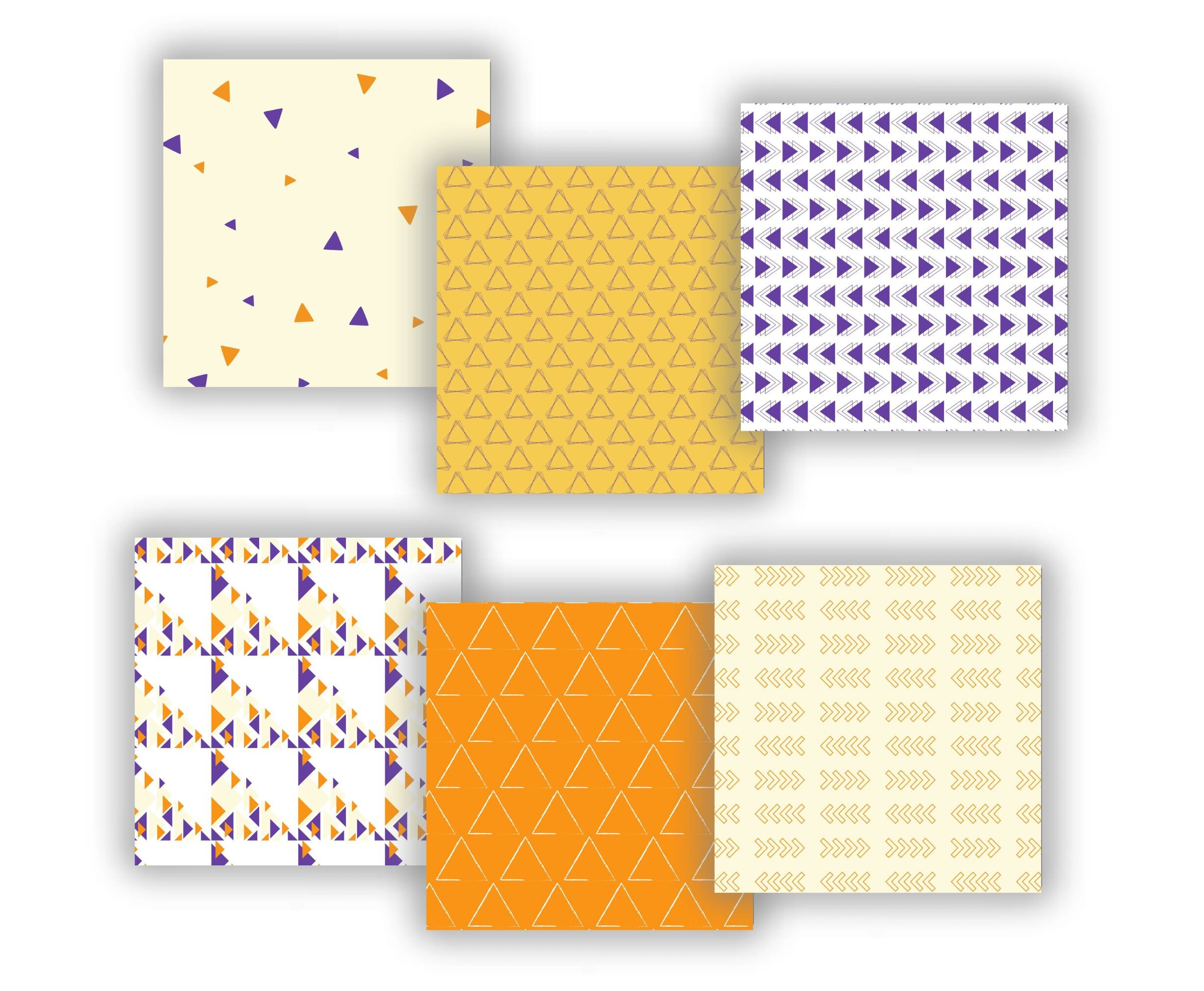 Digital Papers | Purple Triangles | A4 Size | Instant Download | JPG ...