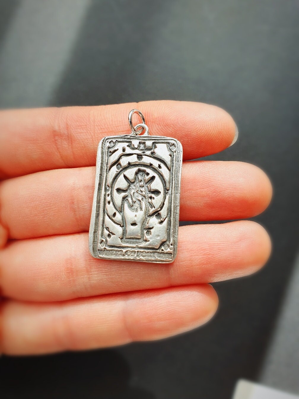 Tarot Pendant, Amulet Necklace, Wheel of Fortune Pendant, Unique Gift ...