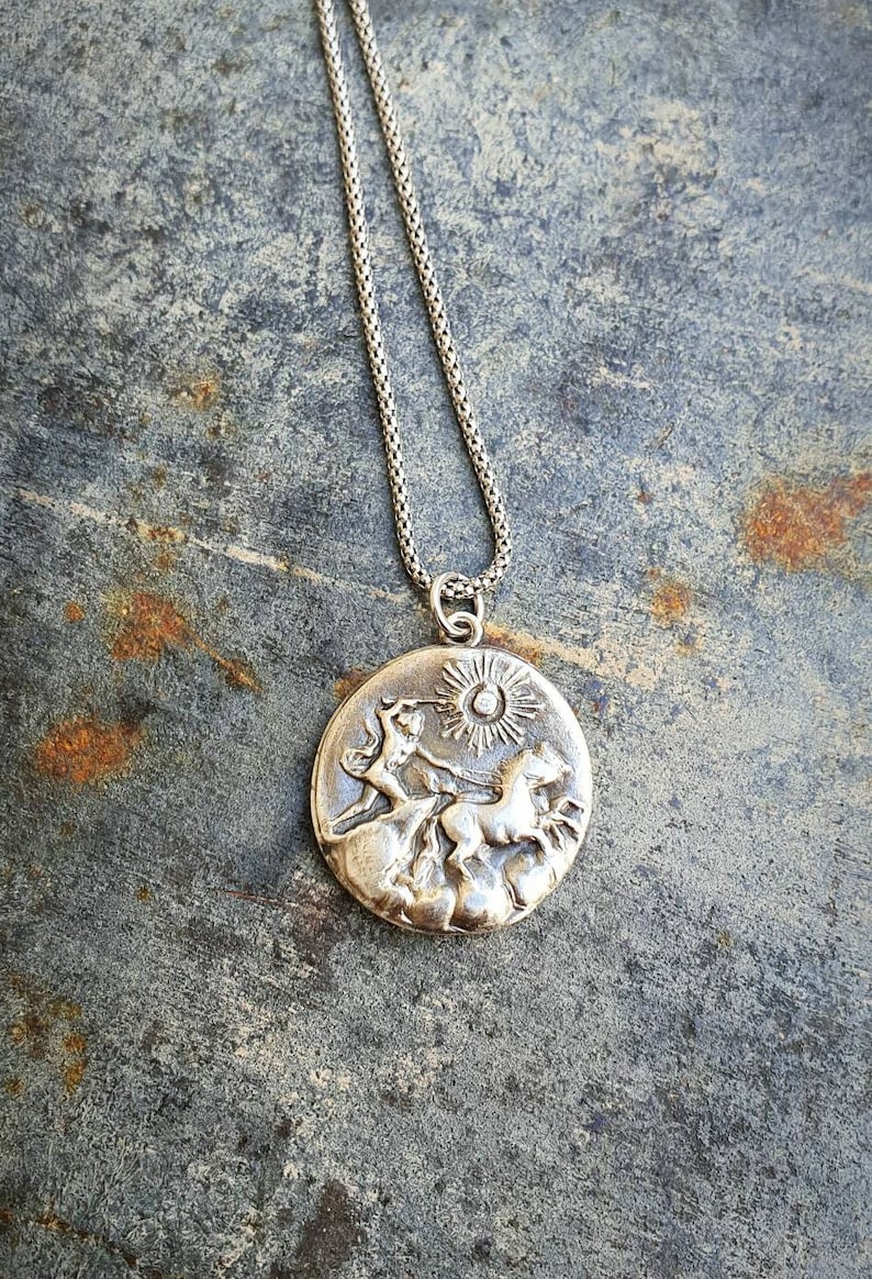 Antique Coin Pendant Roman Coin Replica Necklace Antique Wax - Etsy