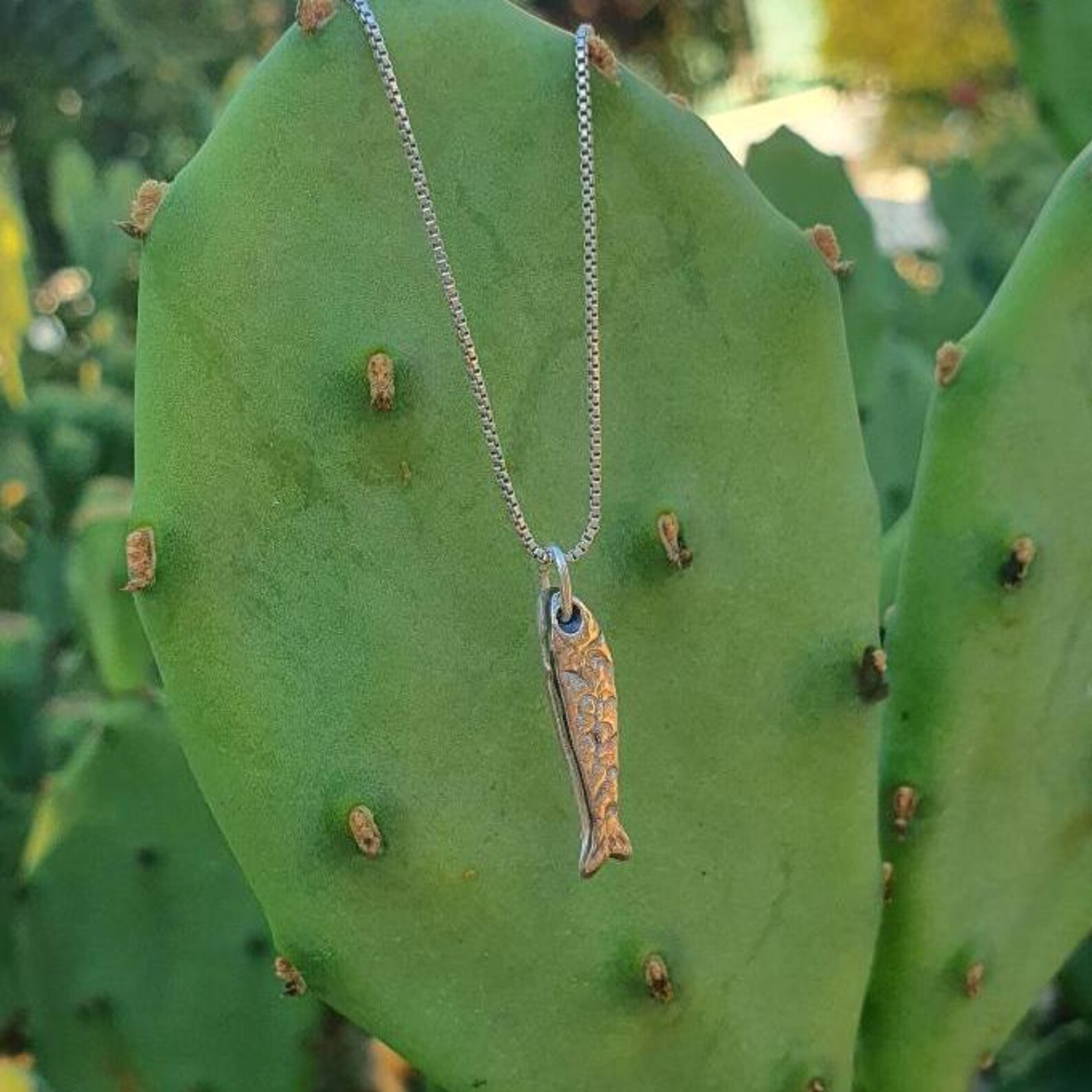Sardines Fish Charm Necklace, Sardine Pendant Necklace, Silver Charm ...