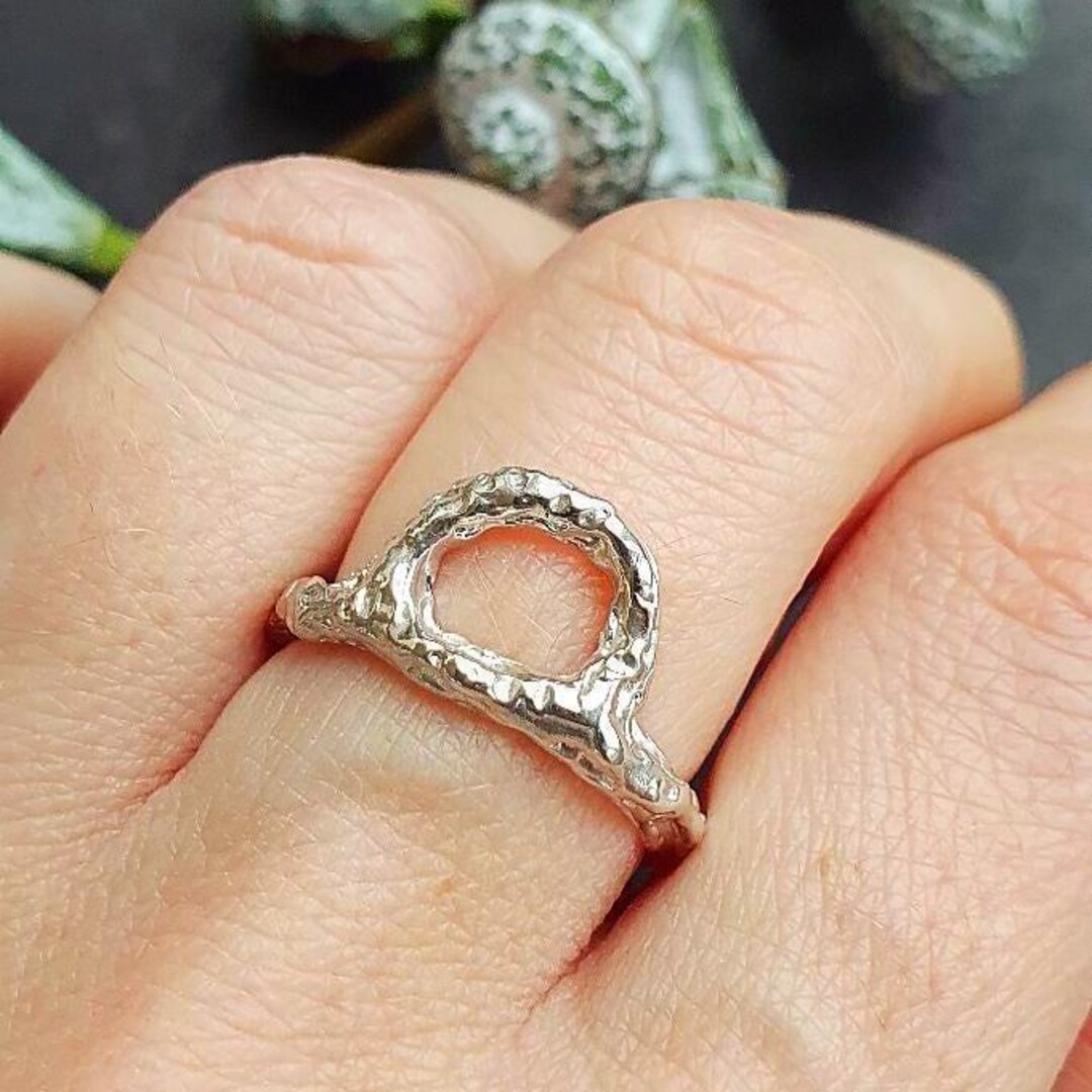Arc Ring, Curved Molten Band, Aurora Ring, Arc Stacking Ring, Half ...