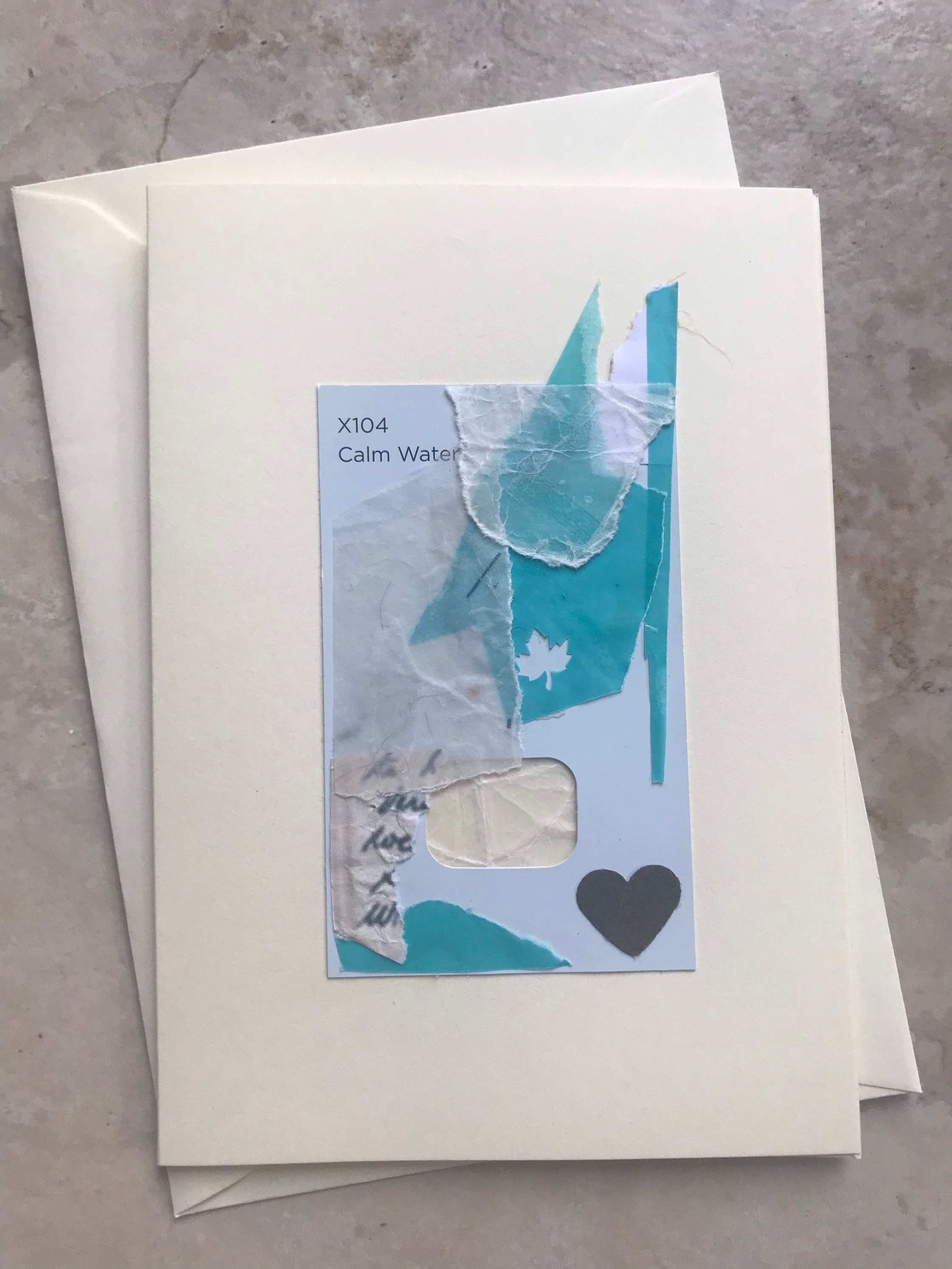 Handmade Paper Collage Greetings Cards Set of Four. - Etsy