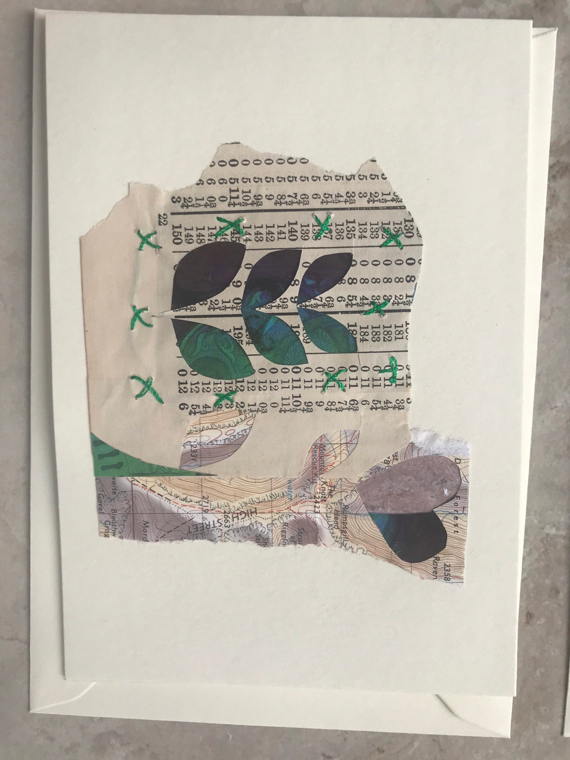 Handmade Paper Collage Greetings Cards Set of Four. - Etsy
