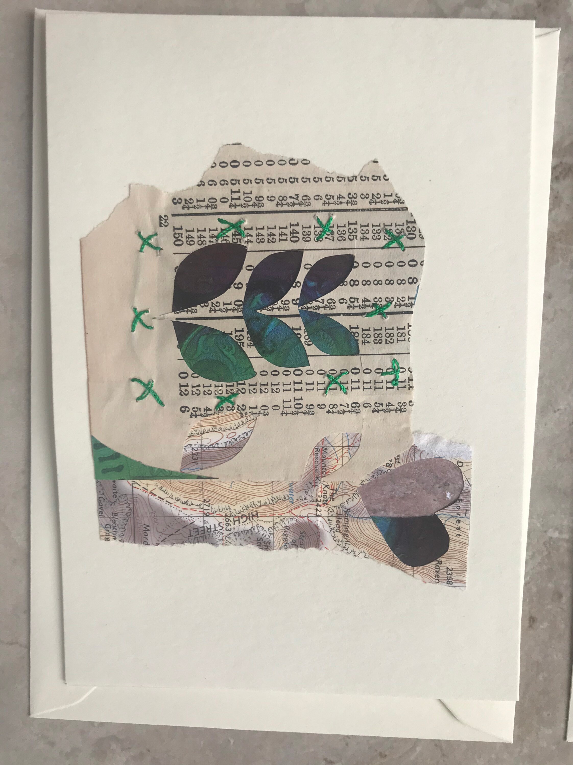 Handmade Paper Collage Greetings Cards Set of Four. - Etsy