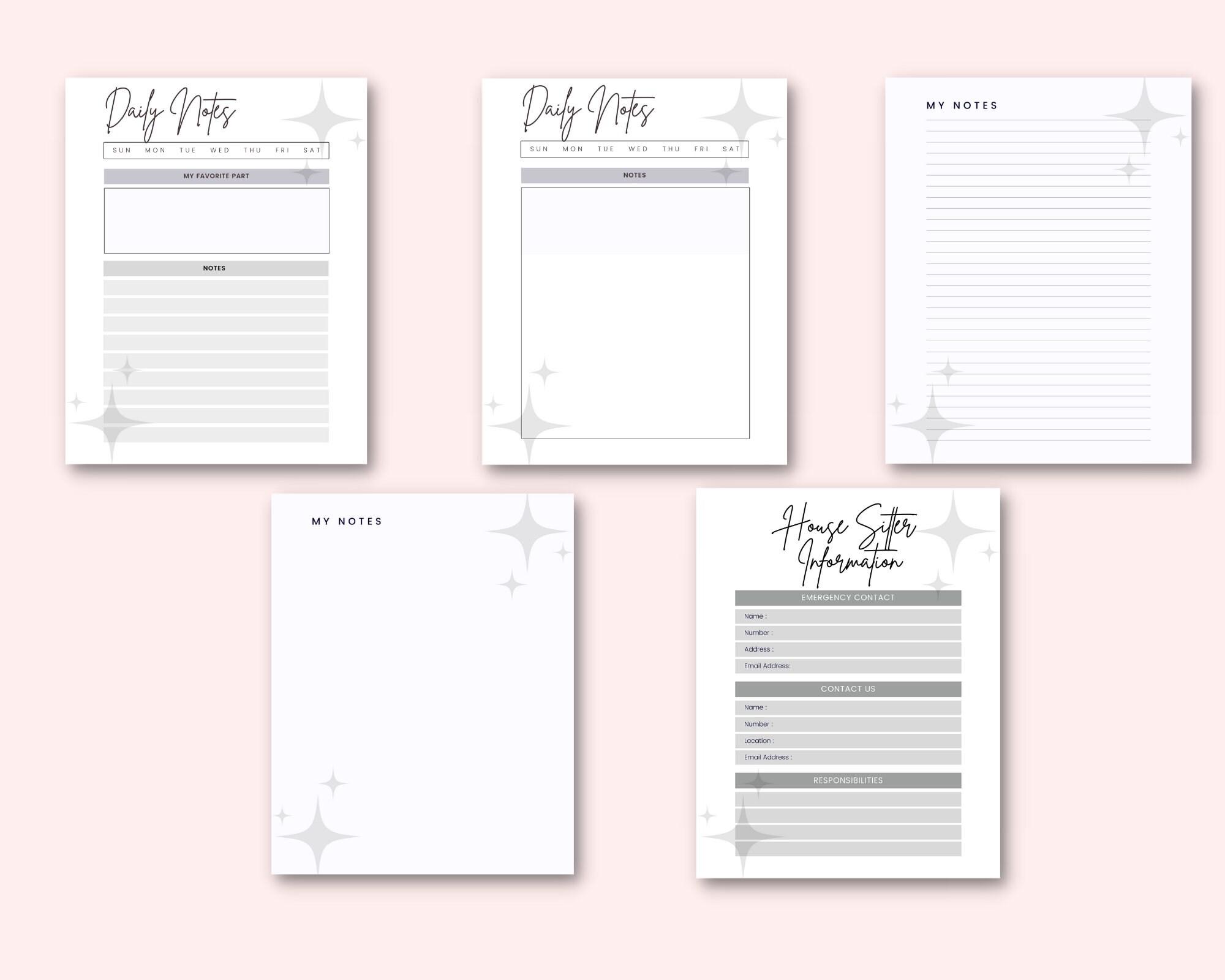 Printable Travel Planner Instant PDF Download 8.5 X 11 - Etsy