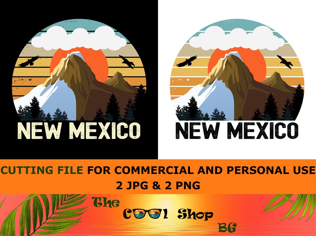 Retro New Mexico Vintage Sublimation Png, New Mexico Sunset Png Design ...