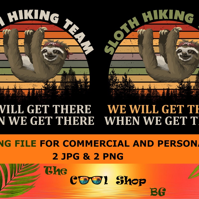 Sloth Hiking Team - Etsy