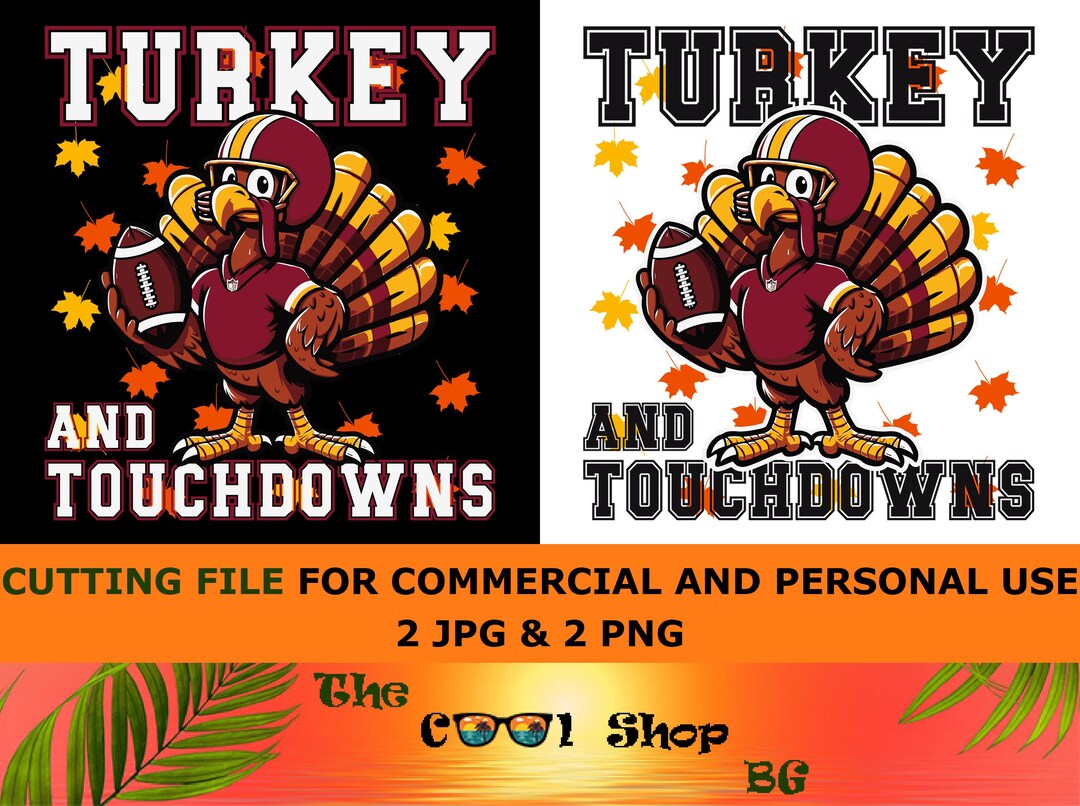 Turkey and Touchdowns Png, Turkey Football Png, Thanksgiving Football ...