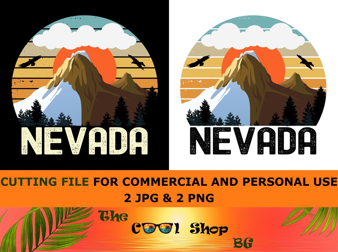 Retro Nevada Vintage Sublimation Png, Nevada Sunset Png Design ...