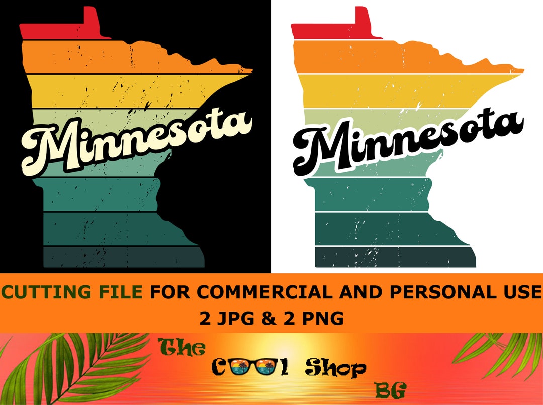 Retro Minnesota Vintage Sublimation Png, Minnesota Sunset Png Design ...