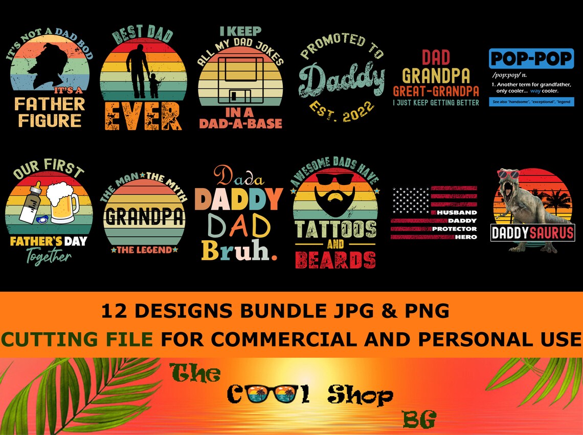 Fathers Day Bundle PNG Dad Bundle PNG JPG Funny Dad Png - Etsy