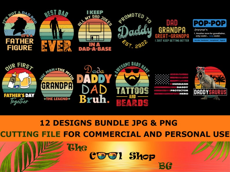 Fathers Day Bundle PNG Dad Bundle PNG JPG Funny Dad Png - Etsy