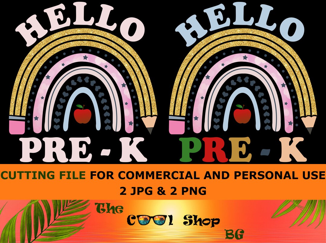 Hello Pre-k Png, Back to School Png, Pre-k Teacher Png, Rainbow Png ...