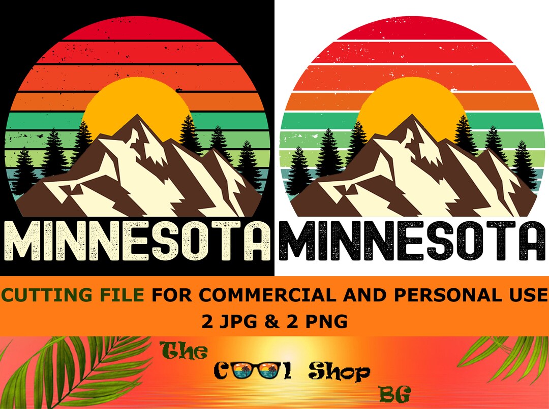 Retro Minnesota Vintage Sublimation Png, Minnesota Sunset Png Design ...