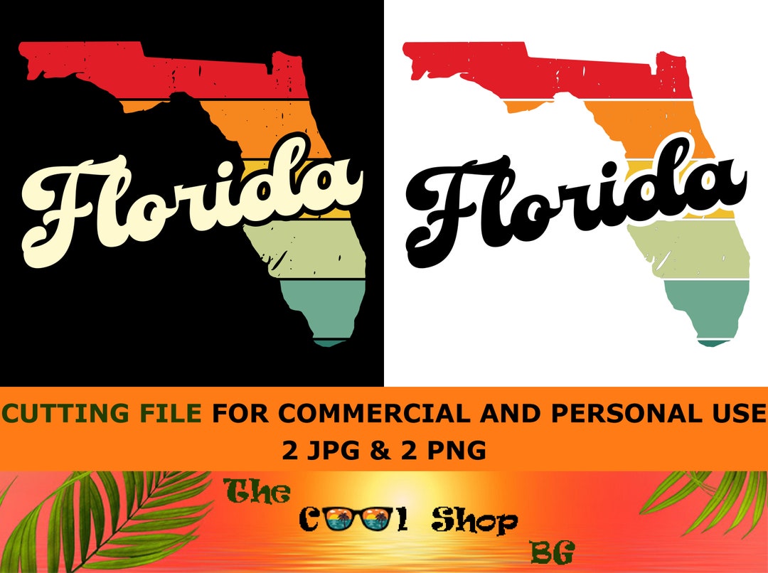 Retro Florida Vintage Sublimation Png, Florida Sunset Png Design ...