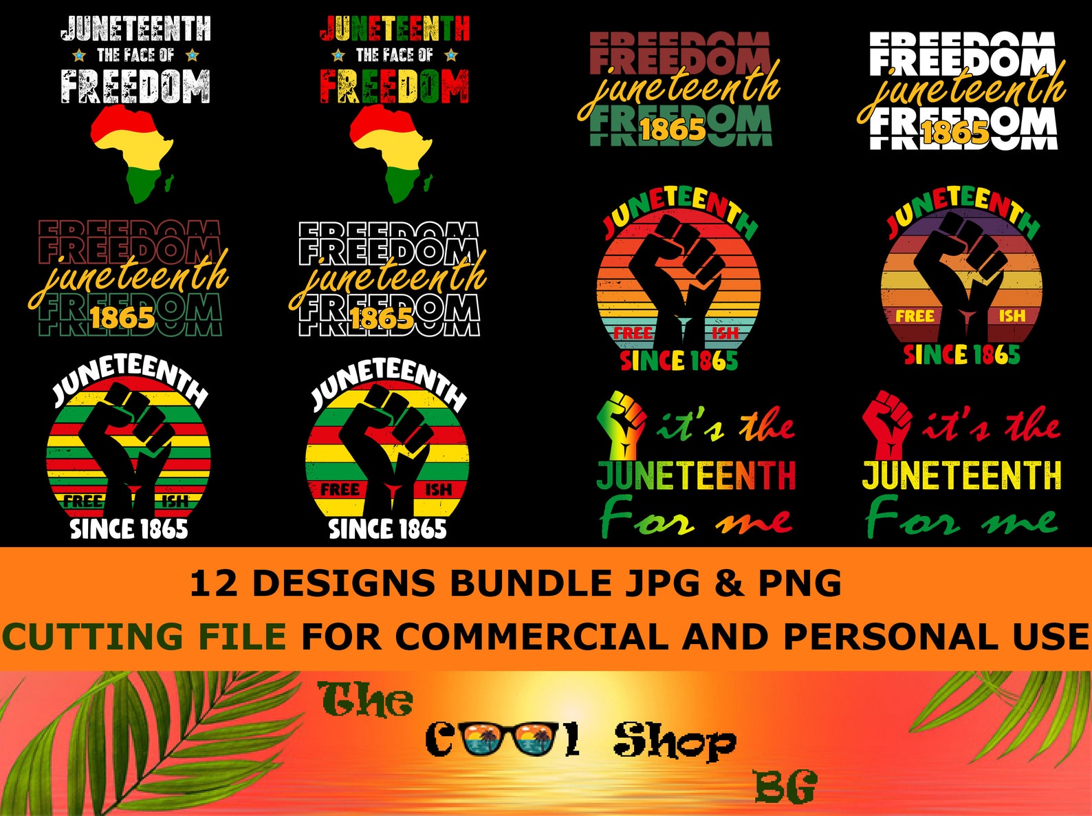 12 Juneteenth Png Bundle, Juneteenth Sublimation Png, Free-ish ...