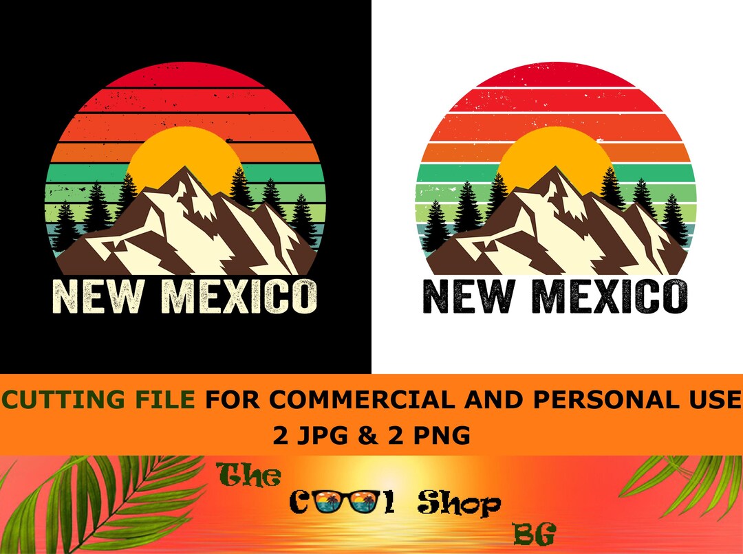 Retro New Mexico Vintage Sublimation Png, New Mexico Sunset Png Design ...