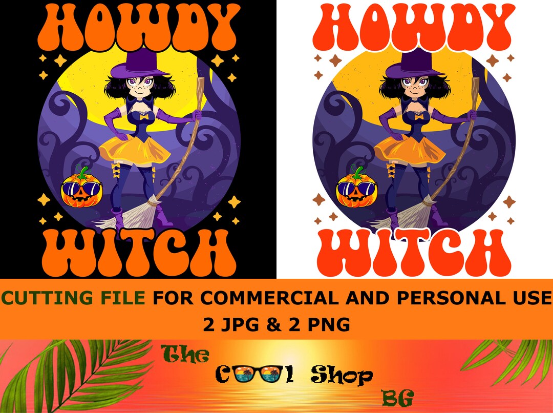 Howdy Witch Sublimation, Western Halloween Bundle, Retro Halloween ...