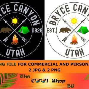 Bryce Canyon National Park Png, Retro Design Sublimations, Printable ...