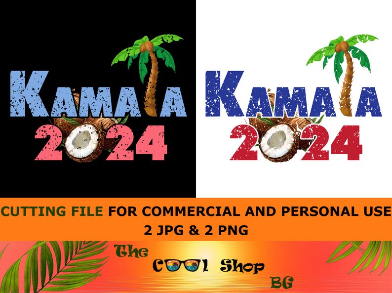 Kamala Harris Coconut Tree 2024 Png Jpg, Instant Download, Coconut ...