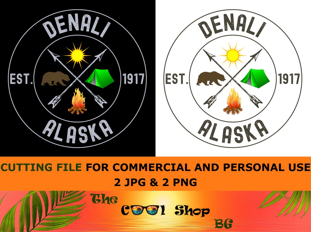 Denali National Park Png, Retro Design Sublimations, Printable File ...