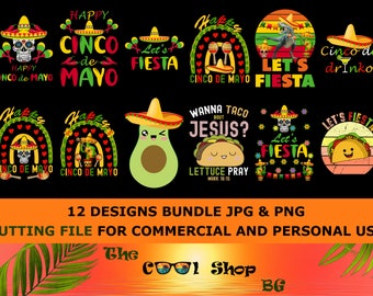 Fiesta Fun Bundle of 17 Svg Eps Dxf Png Files for Cutting Machines ...