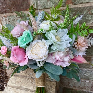 Pastel Bouquet/multi-color Bouquet/pink Wedding Flowers/bridal Bouquet ...