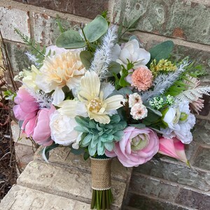 Pastel Bouquet/multi-color Bouquet/pink Wedding Flowers/bridal Bouquet ...