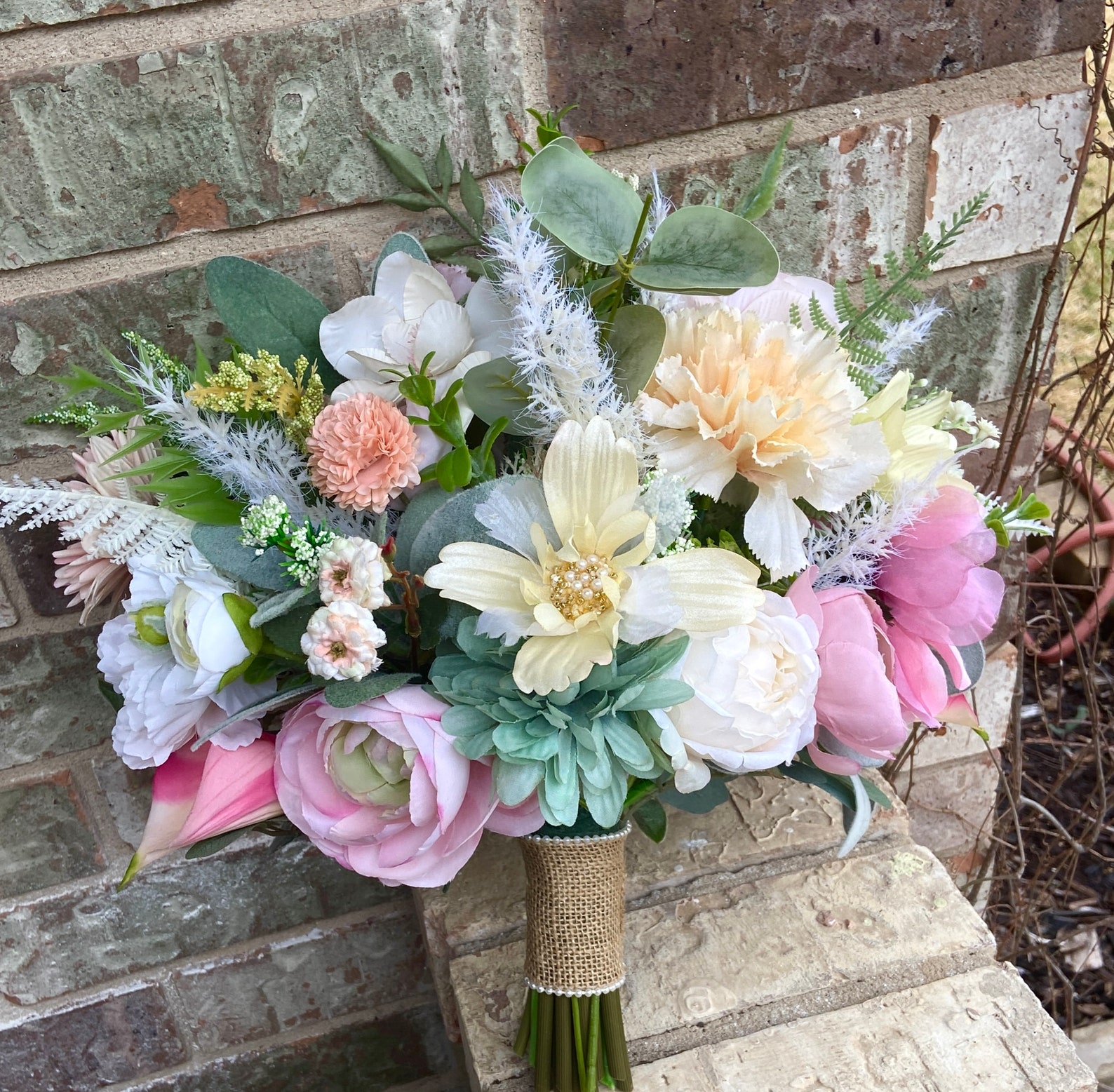 Pastel Bouquet/multi-color Bouquet/pink Wedding Flowers/bridal Bouquet ...