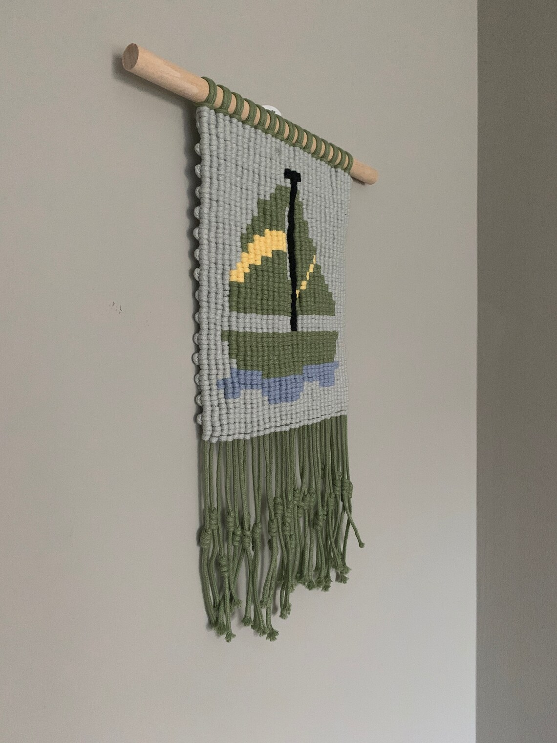 Macrame Boat Pixel Art Macrame Boat Wall Hanging Nursery - Etsy Canada