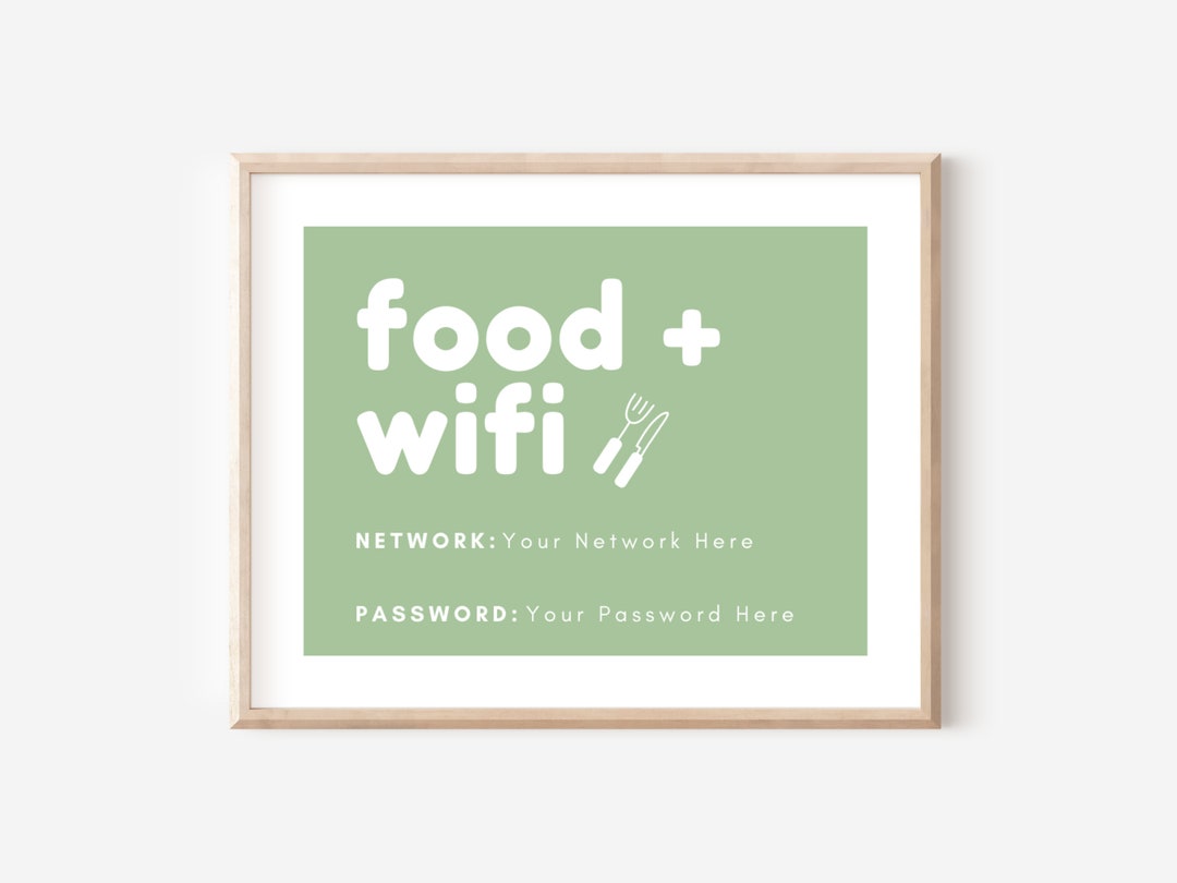 Cute Editable and Printable Green Wifi Sign | Cute Printables for Girls ...
