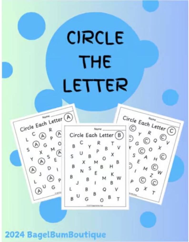 Circle the Letter - A to Z - Etsy