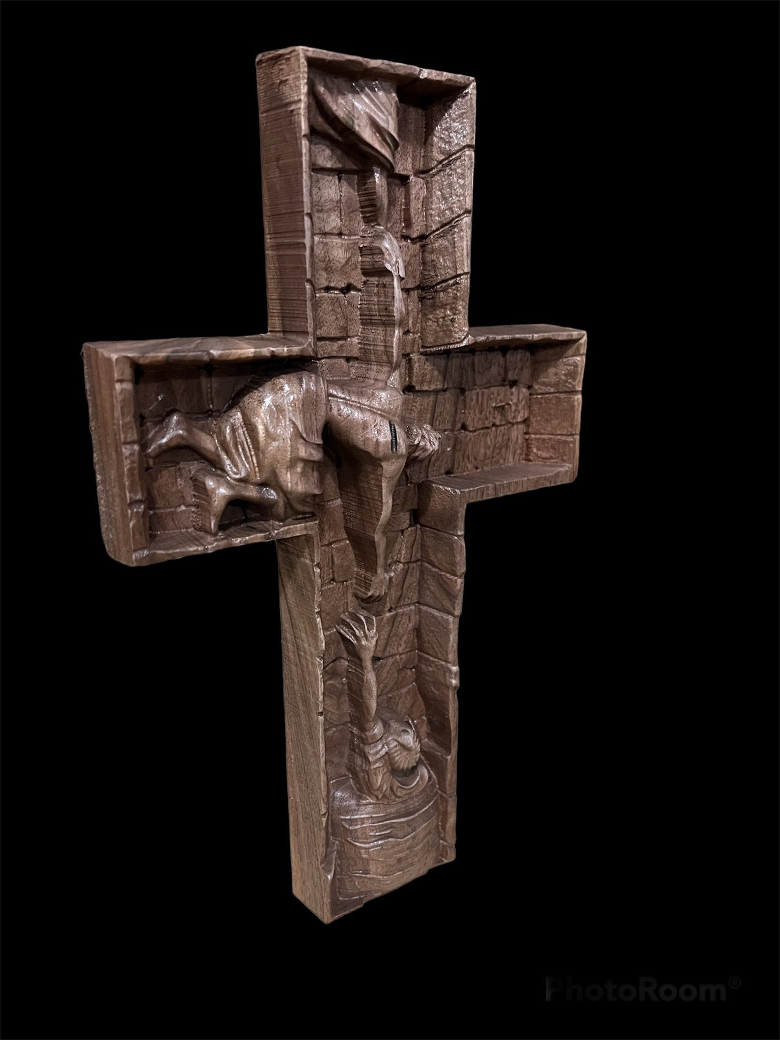 Wooden Cross Jesus Christ Reaching Down - Etsy