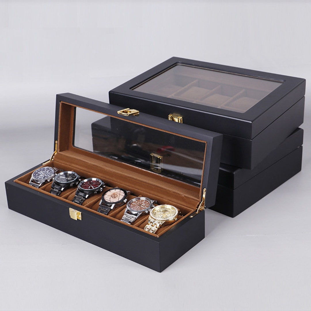 Custom Name 6/10/12 Slots Watch Box Organizer Men - Etsy