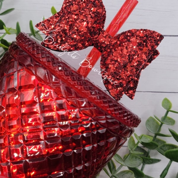 Stanley Straw Topper Red Bows - Etsy