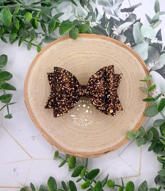 Brown Glitter Straw Bow Straw Bow Straw Topper Bow Bows - Etsy