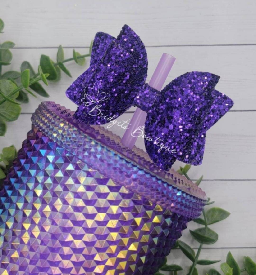 Chunky Purple Straw Bow | Straw Bow Topper | Straw Topper Bow | Bows ...