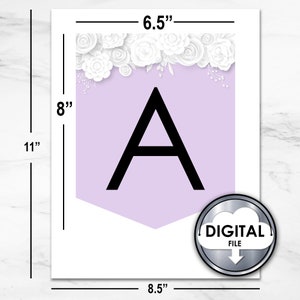 Baby Shower Printable Alphabet Banner Set, Letters A to Z, Numbers DIY ...
