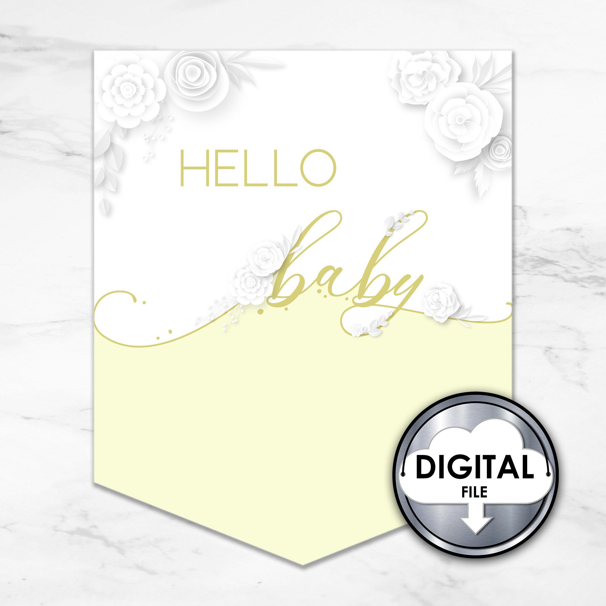 Baby Shower Printable Alphabet Banner Set, Letters A to Z, Numbers DIY ...