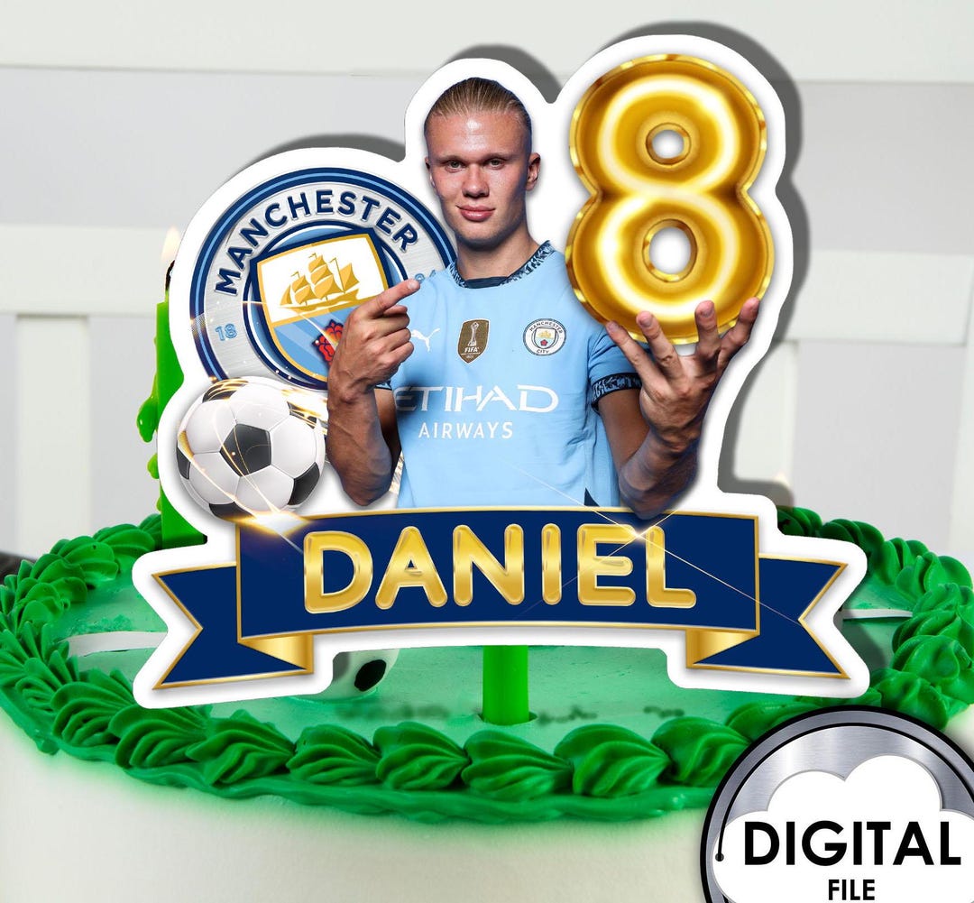 Custom Football Soccer Football Haaland Cake Topper Erling Haaland ...