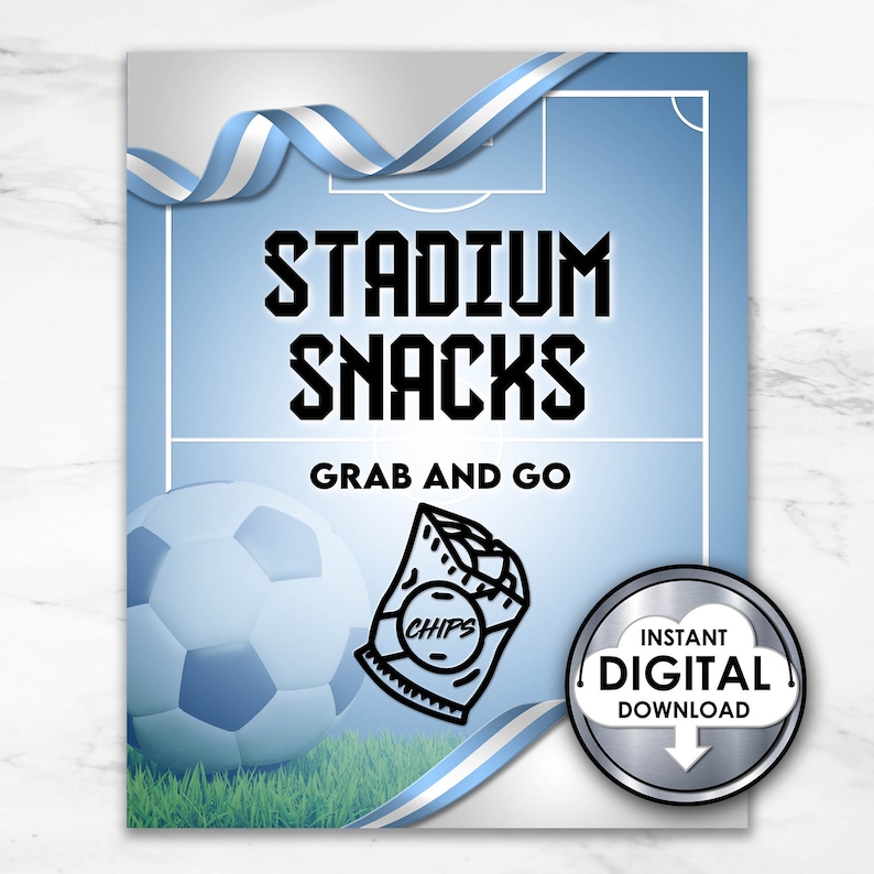 Editable Soccer Football Argentina Messi Birthday Printable Table Signs ...